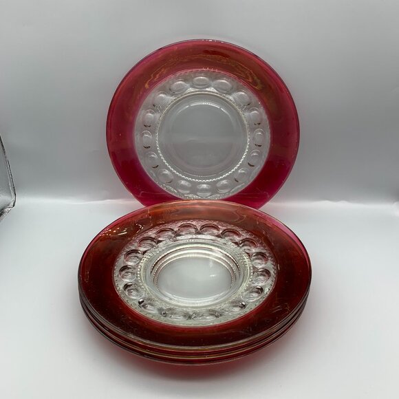 Colony Glass | Dining | Vintage Colony Glass Kings Crown Ruby Flash ...